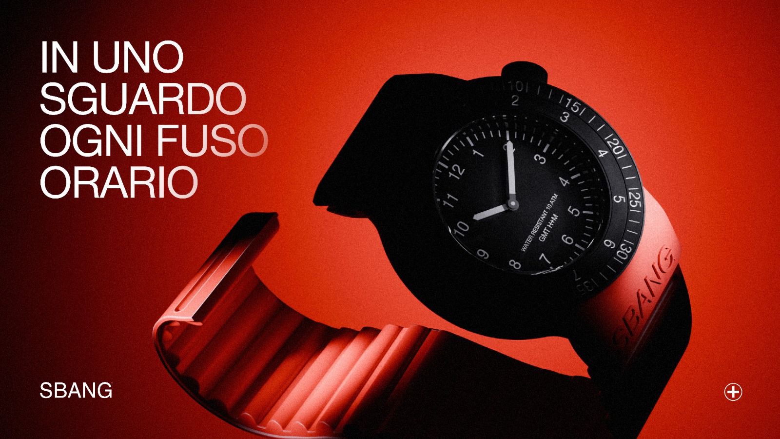 Orologio GMT con doppia ghiera, firmato SBANG