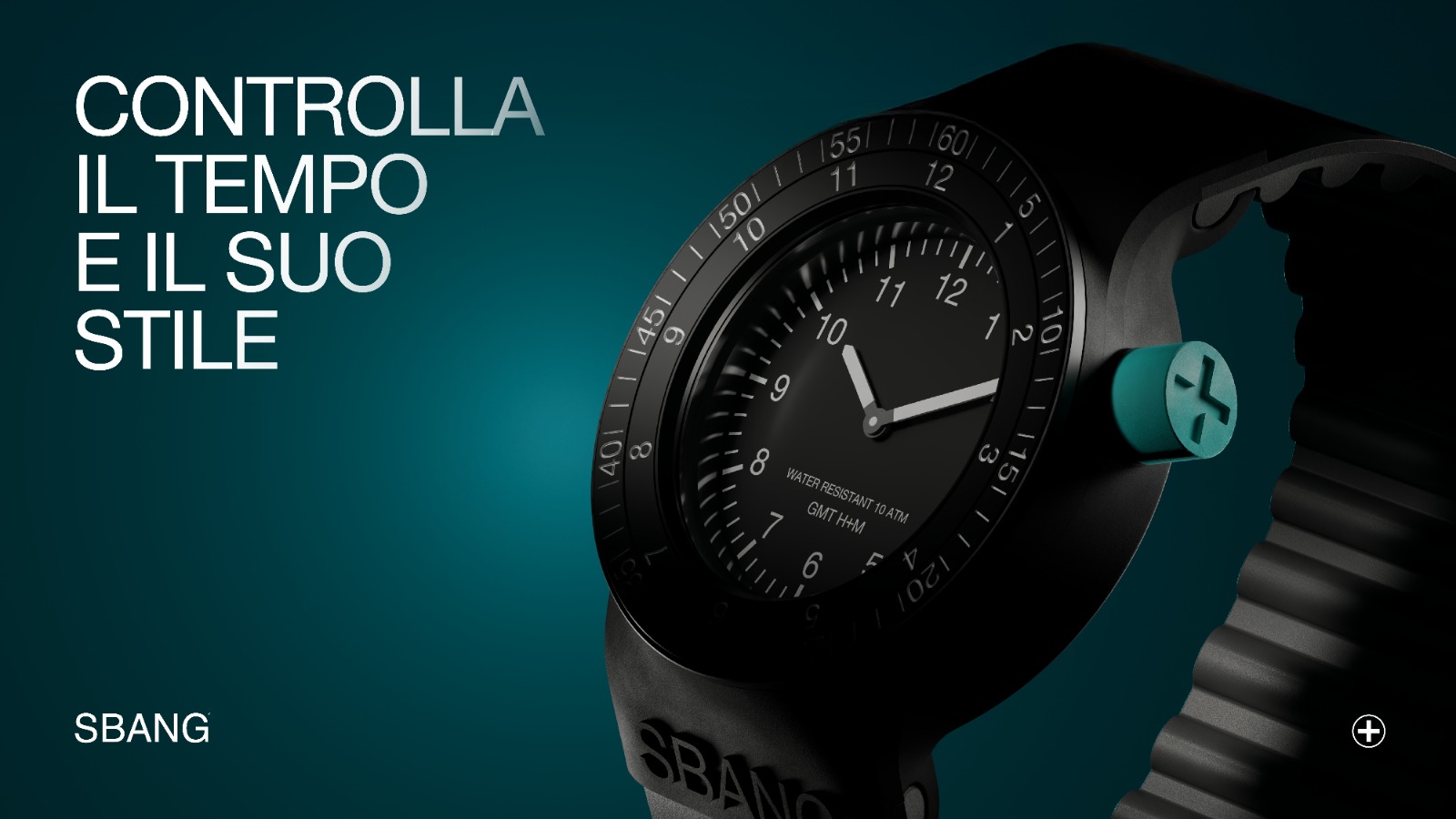 Orologio GMT con doppia ghiera, firmato SBANG