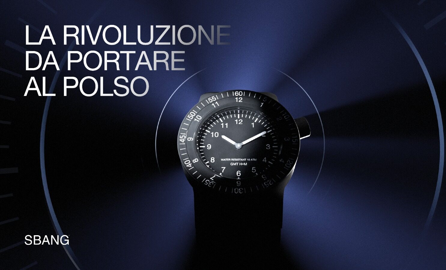 Orologio GMT con doppia ghiera, firmato SBANG